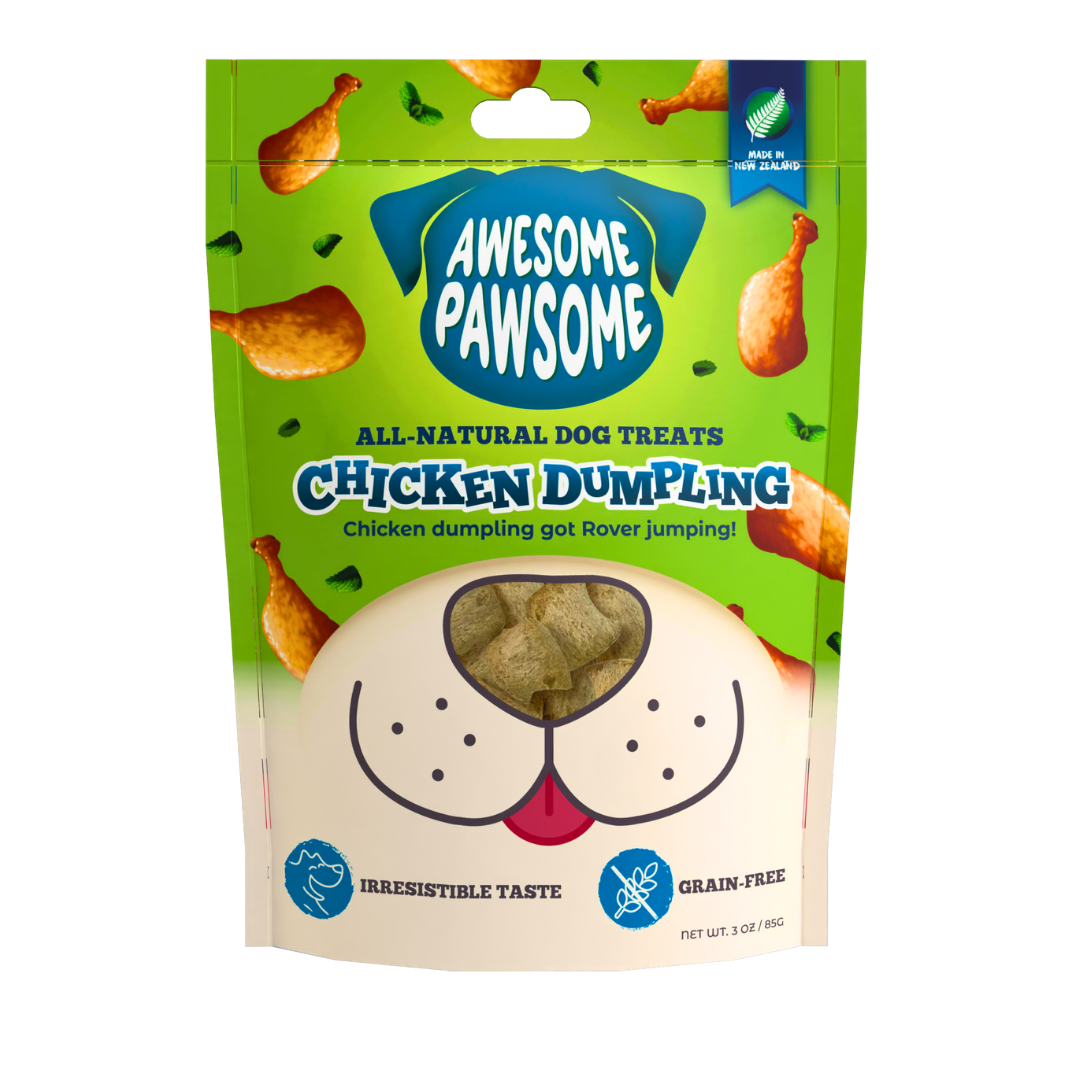Awesome Pawsome Dog Treat Chicken Dumpling 85g – Addiction NZ